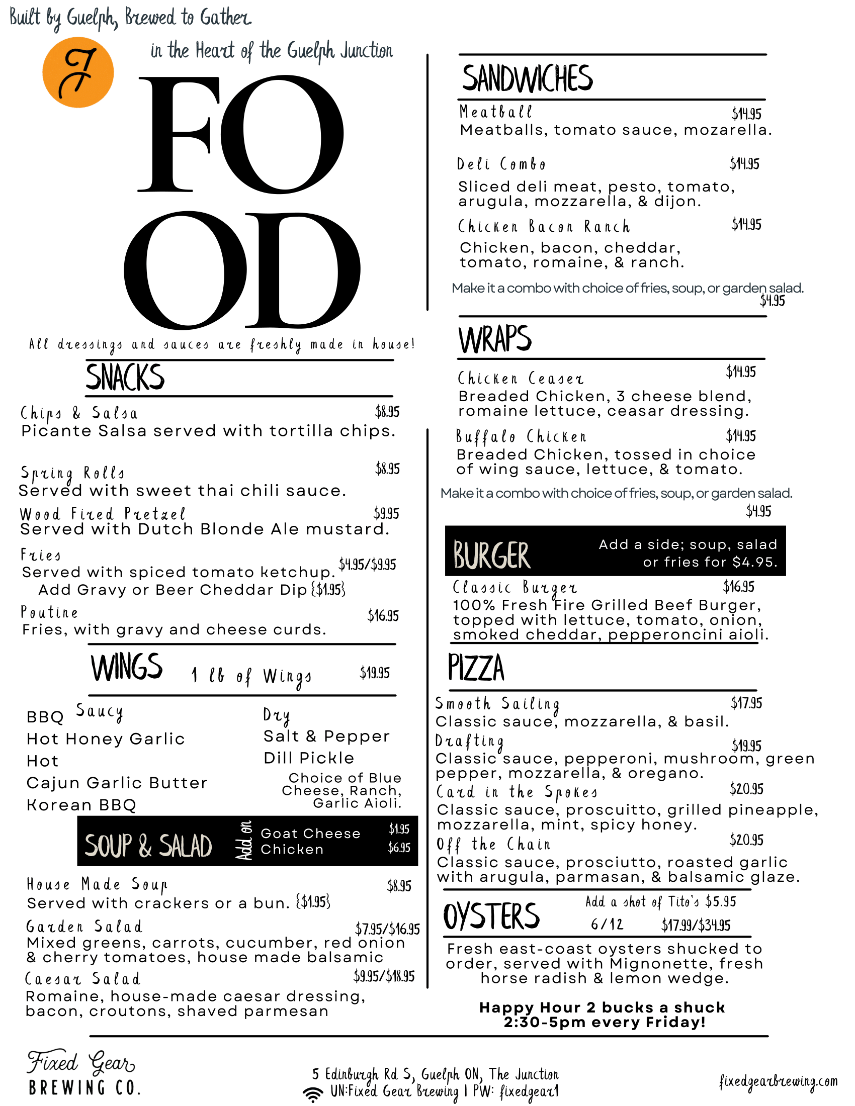 THE CANTEEN – Restaurant and Bar – Fixed Gear Brewing Company